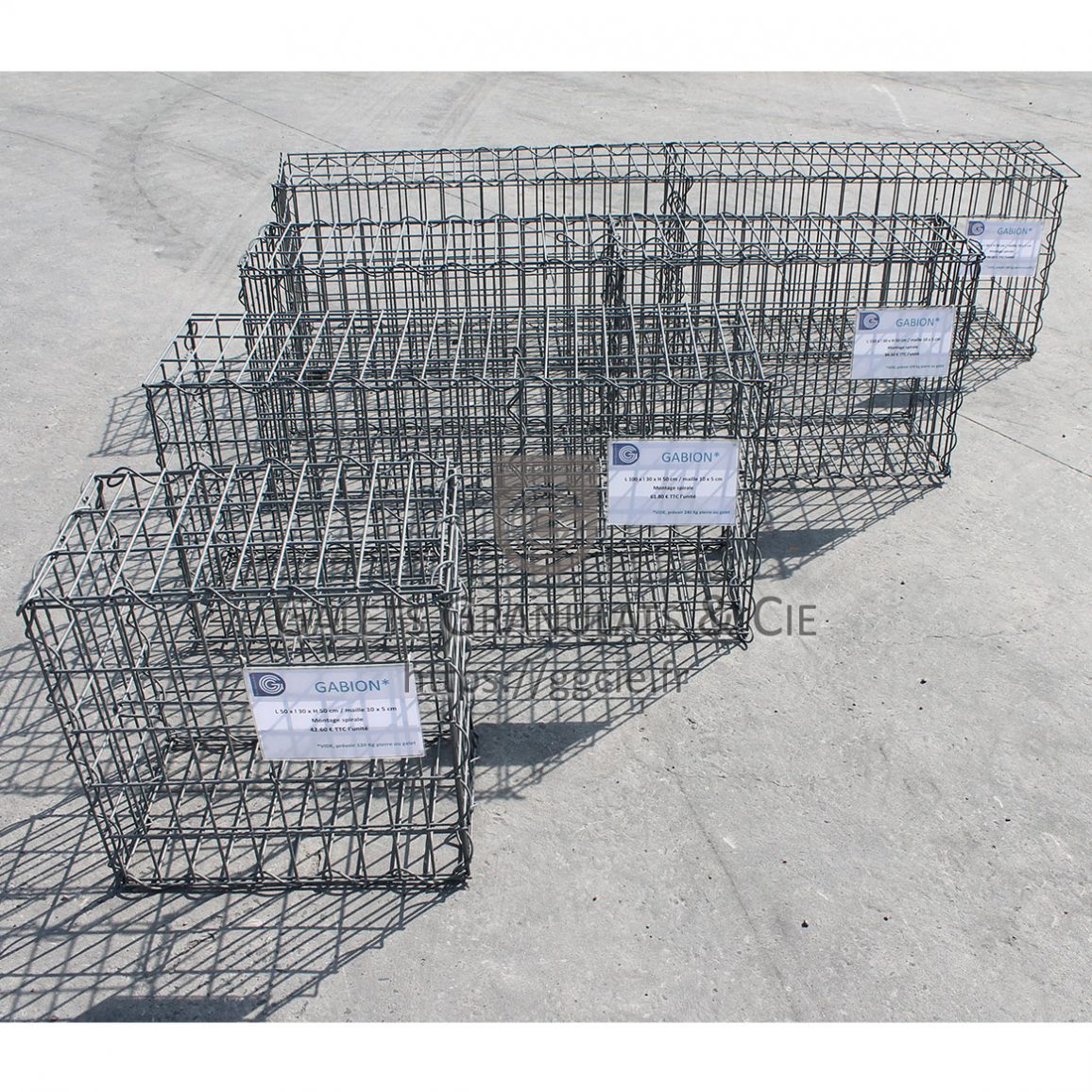 Grillages à Gabions 200 x 30 x 100 cm Galets Granulats &Cie GGC